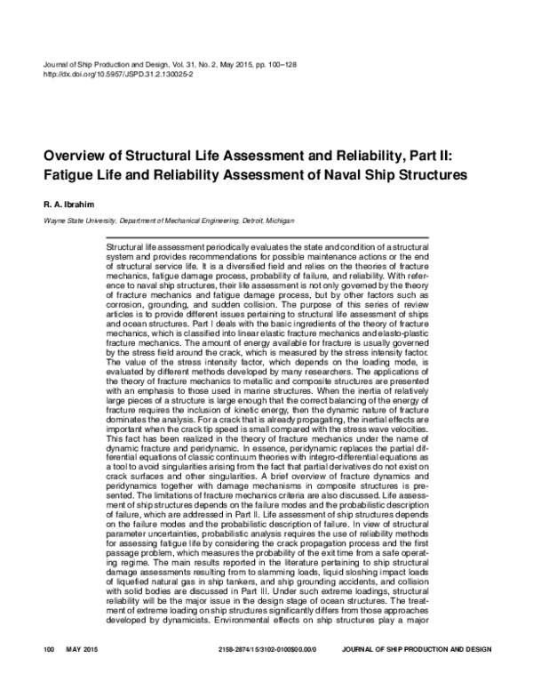 (PDF) Overview of Structural Life Assessment and Reliability, Part IV: Corrosion and Hydrogen ...