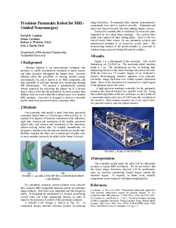 (PDF) Precision Pneumatic Robot for MRI-Guided Neurosurgery