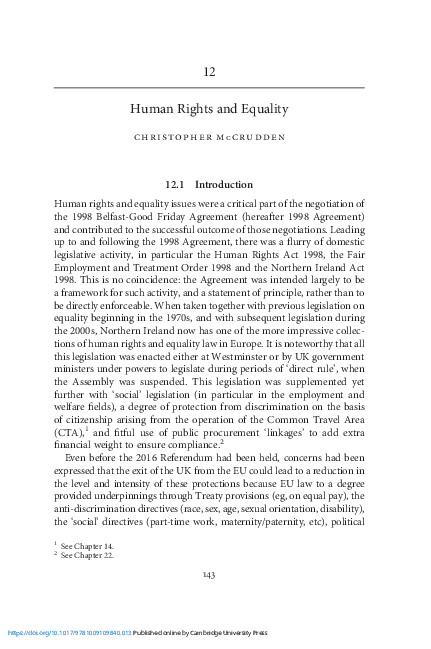 (PDF) Human Rights and Equality
