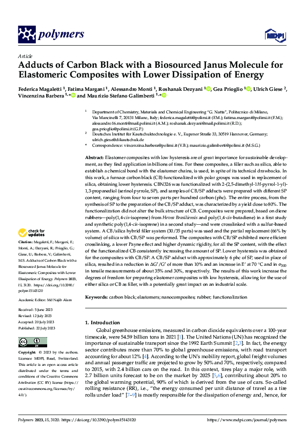 (PDF) Adducts of Carbon Black with a Biosourced Janus Molecule for ...