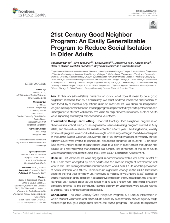 (PDF) 21st Century Good Neighbor Program: An Easily Generalizable ...