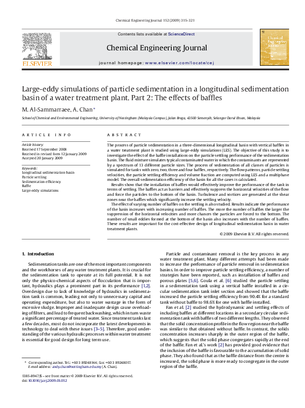 Pdf Large Eddy Simulations Of Particle Sedimentation In A