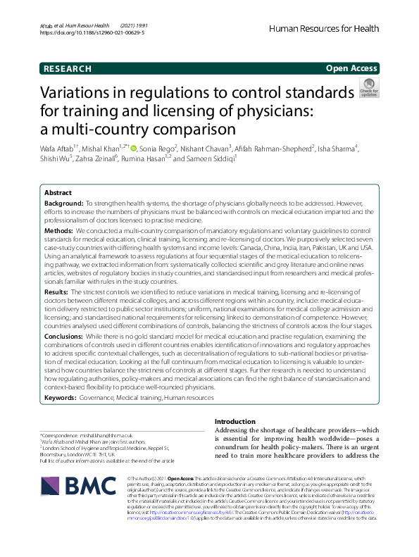(PDF) Variations in regulations to control standards for training and ...