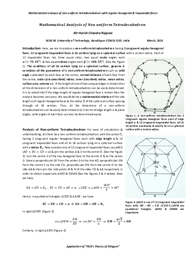 (PDF) Mathematical Analysis of Rhombic Dodecahedron (Application of HCR ...