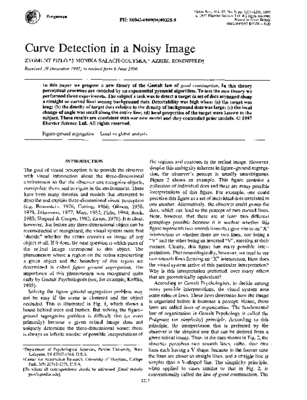 (PDF) Curve Detection in a Noisy Image