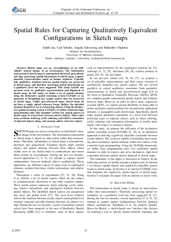 Pdf Spatial Rules For Capturing Qualitatively Equivalent Configurations In Sketch Maps Sahib