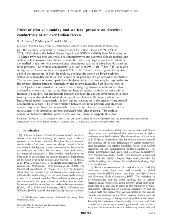 (PDF) Effect of relative humidity and sea level pressure on electrical ...
