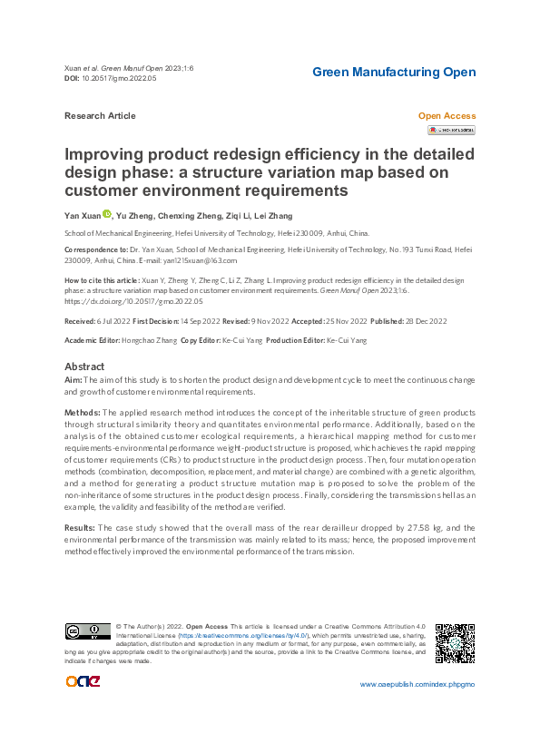 (PDF) Improving product redesign efficiency in the detailed design ...