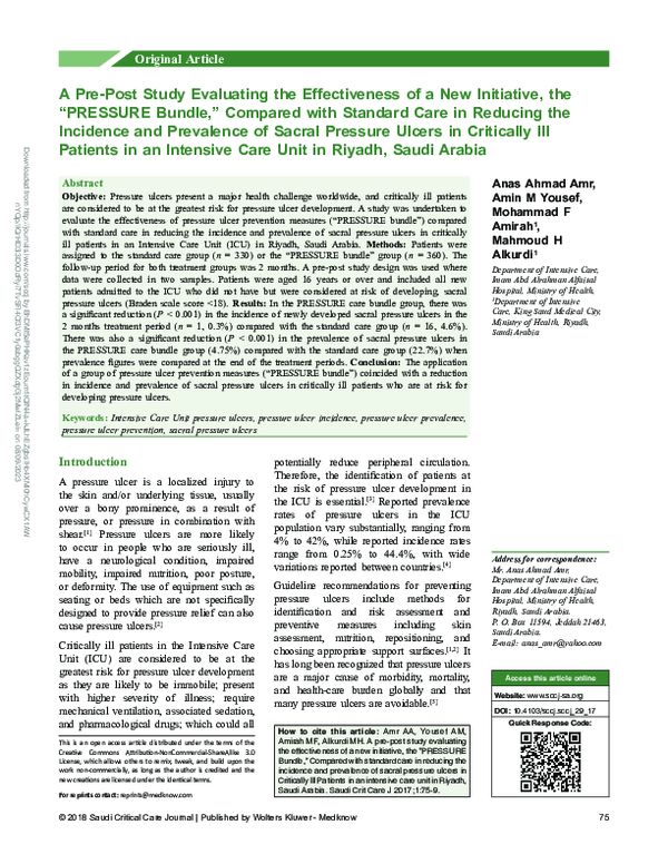 (PDF) A pre-post study evaluating the effectiveness of a new initiative ...