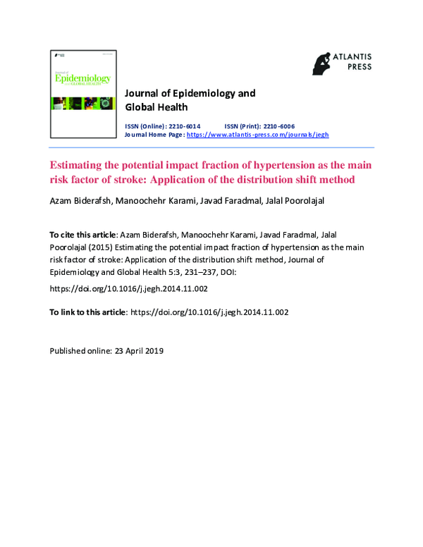 (PDF) Estimating the potential impact fraction of hypertension as the ...