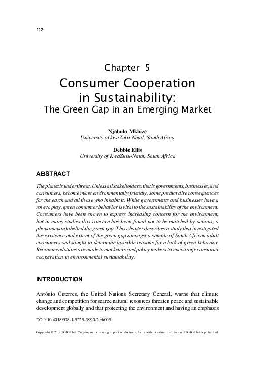 (PDF) Consumer Cooperation in Sustainability