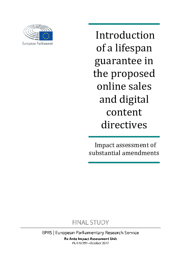 (PDF) Introduction of a lifespan guarantee in the proposed online sales ...