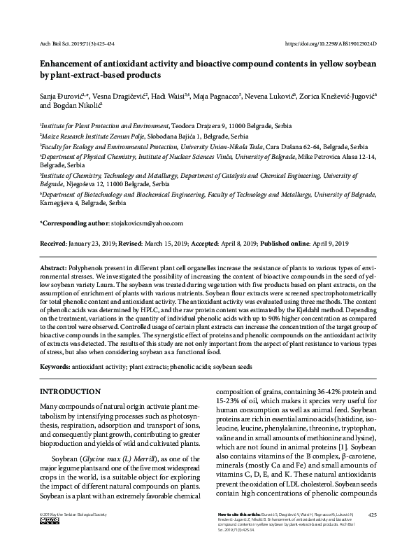 Pdf Enhancement Of Antioxidant Activity And Bioactive Compound