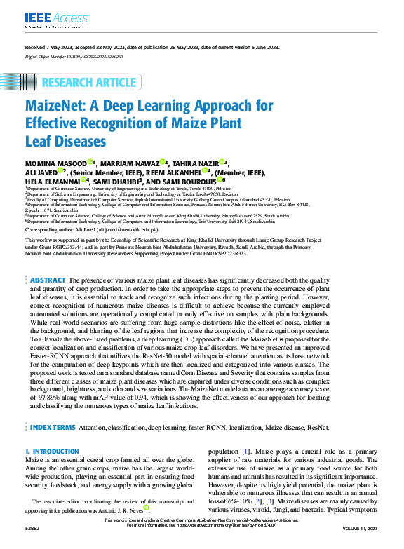 (PDF) MaizeNet: A Deep Learning Approach for Effective Recognition of ...