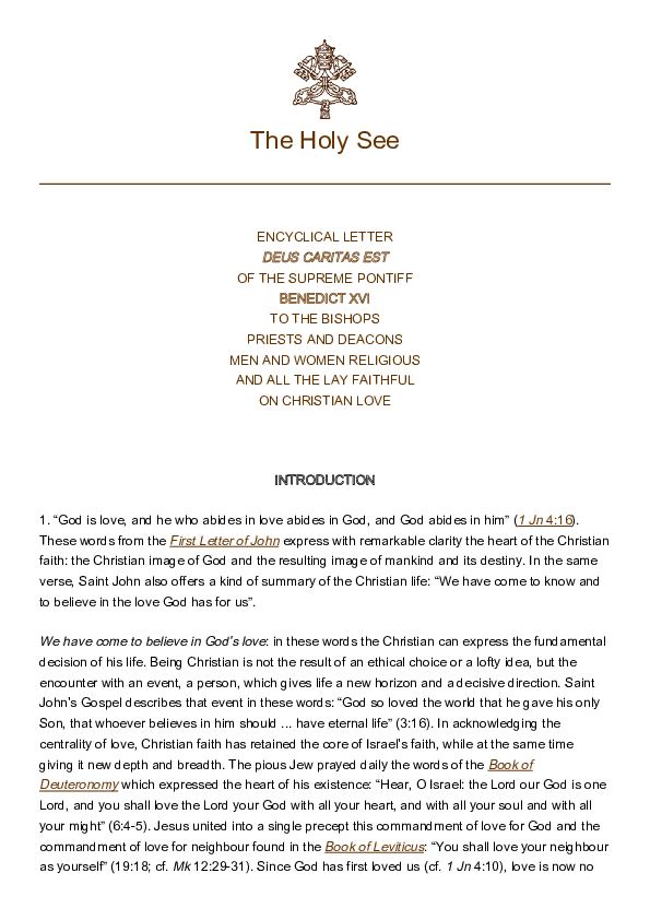 (PDF) The Holy See ENCYCLICAL LETTER | Dani Ferreira - Academia.edu