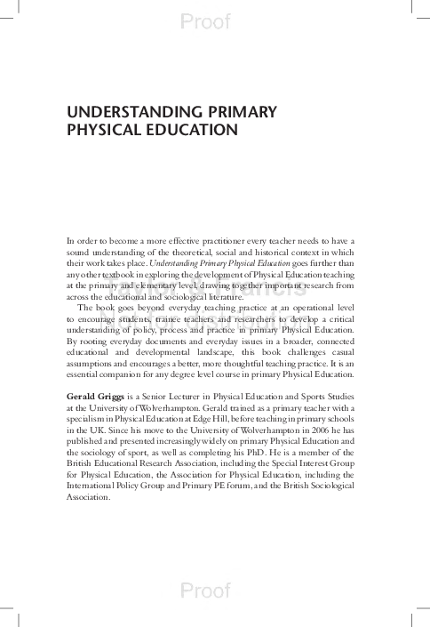 (PDF) Understanding Primary Physical Education