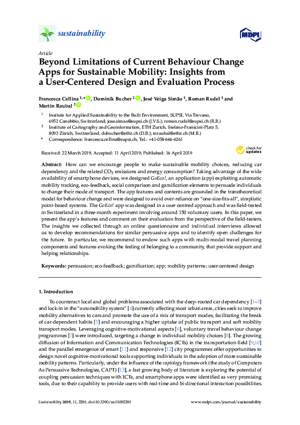 (PDF) Beyond Limitations of Current Behaviour Change Apps for ...