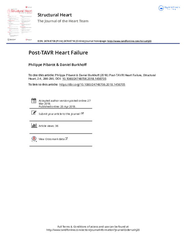 (PDF) Post-TAVR Heart Failure