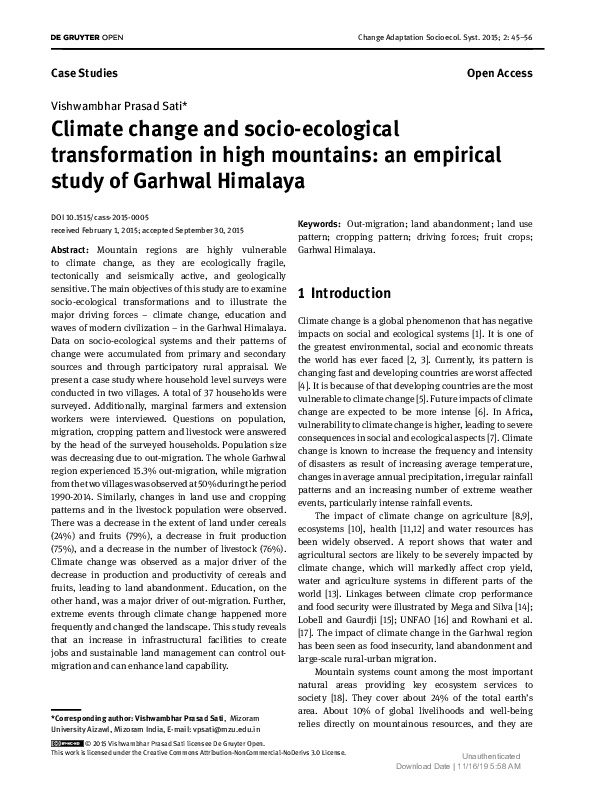 (PDF) Climate Change and Socio-Ecological Transformation (PDF) Climate Change and Socio-Ecological Transformation