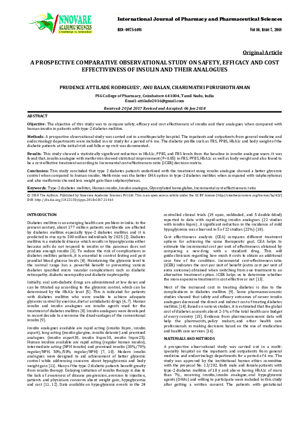 (PDF) A PROSPECTIVE COMPARATIVE OBSERVATIONAL STUDY ON SAFETY, EFFICACY ...