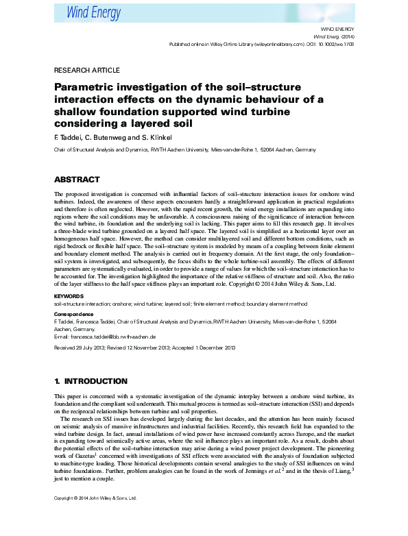 (PDF) Parametric investigation of the soil-structure interaction effects on the dynamic ...