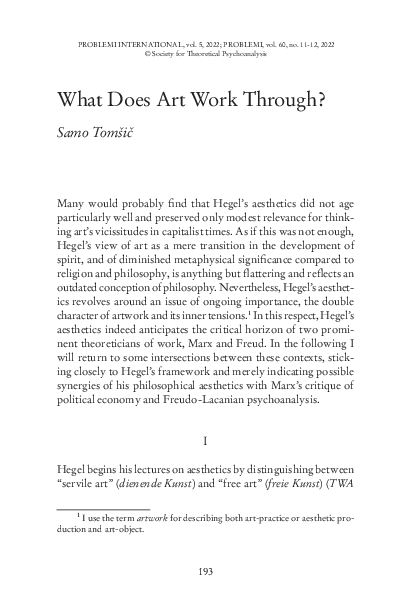 (PDF) What Does Art Work Through