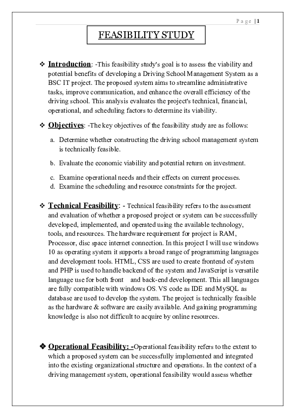 (DOC) Fesibility study
