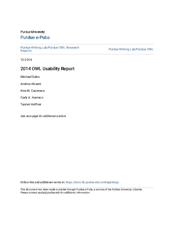 (PDF) 2014 OWL Usability Report