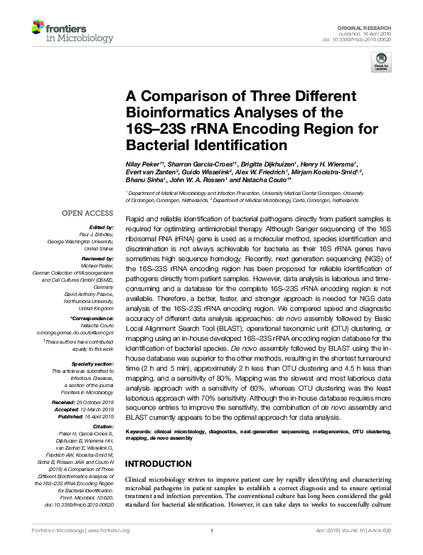(PDF) A Comparison of Three Different Bioinformatics Analyses of the ...