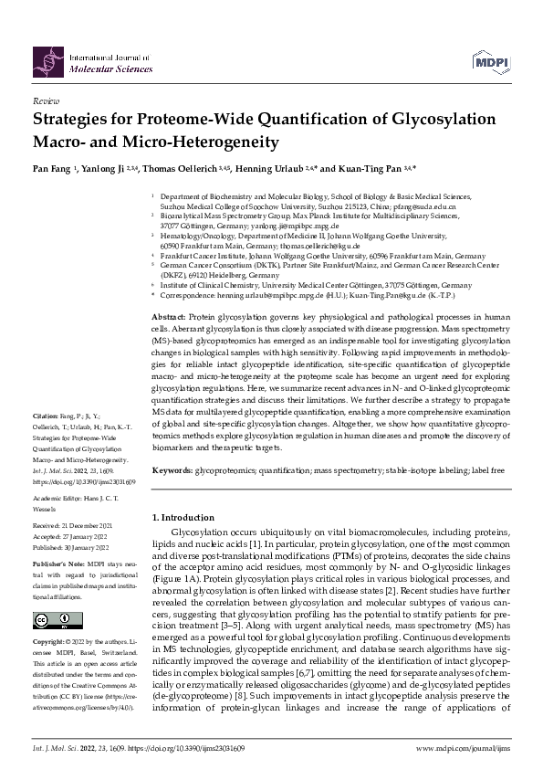 (PDF) Strategies for Proteome-Wide Quantification of Glycosylation Macro- and Micro ...