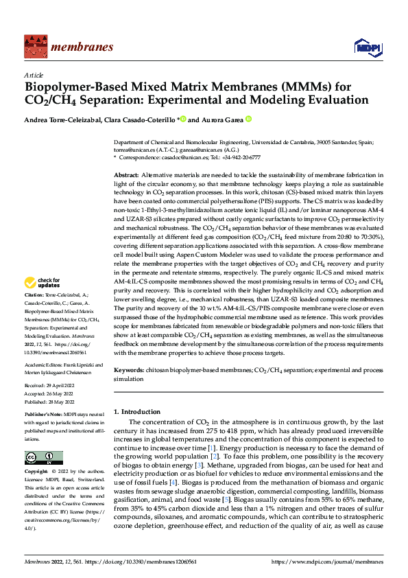 (PDF) Biopolymer-Based Mixed Matrix Membranes (MMMs) for CO2/CH4 ...