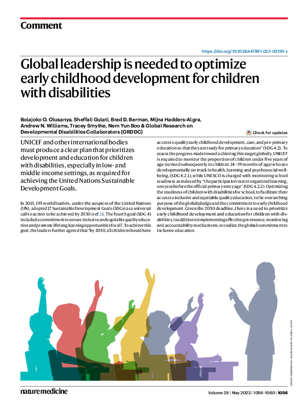 (PDF) Global leadership is needed to optimize early childhood ...