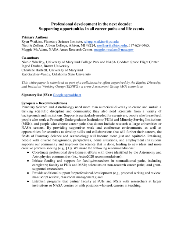 (PDF) Professional development in the next decade: Supporting ...