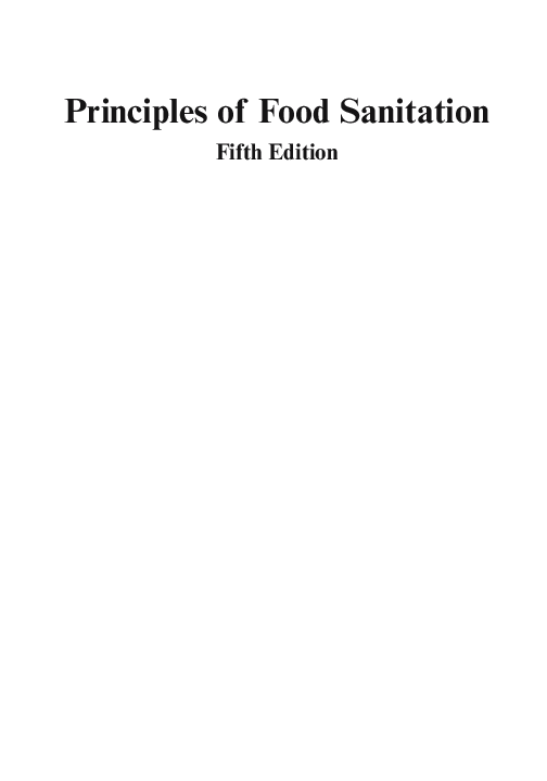 (PDF) Principles of Food Sanitation