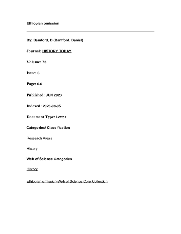 (PDF) Bamford, Daniel - Prester John & Ethiopian Adal War, History ...