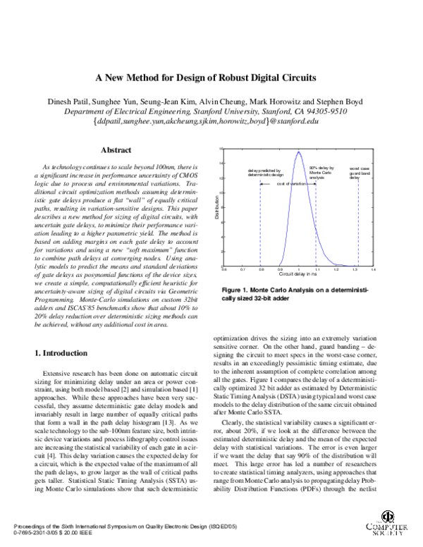 (PDF) A New Method for Design of Robust Digital Circuits