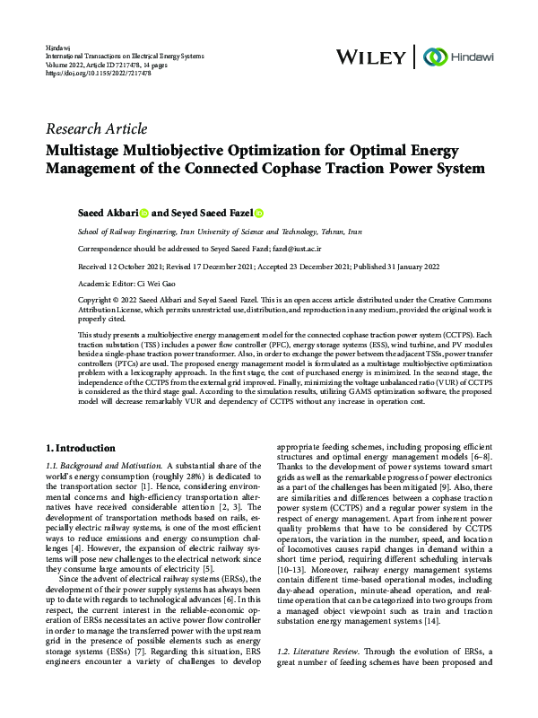 (PDF) Multistage Multiobjective Optimization for Optimal Energy Management of the Connected ...