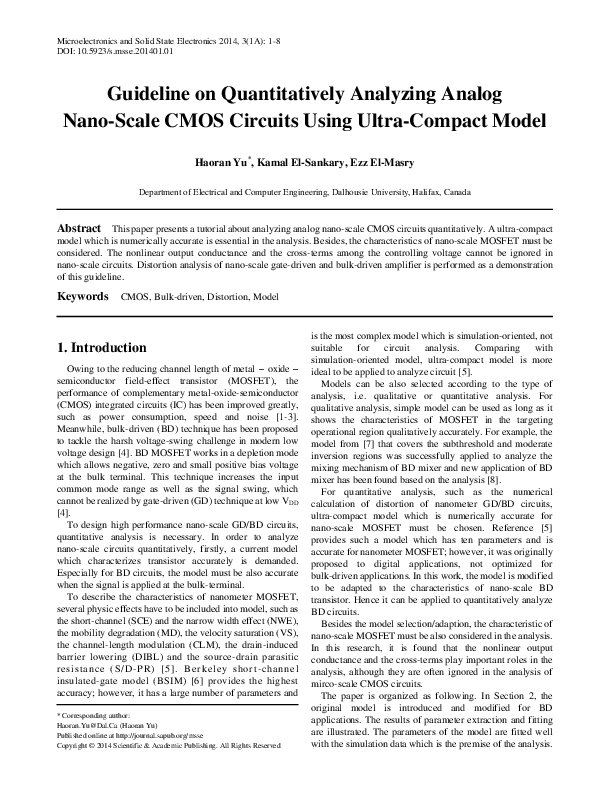 (PDF) Guideline on quantitatively analyzing analog nano-scale CMOS ...