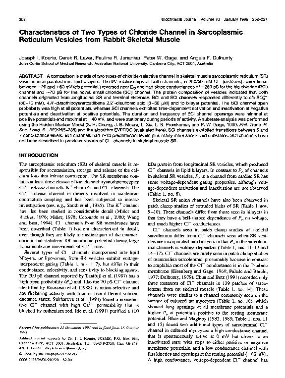 (PDF) Characteristics of two types of chloride channel in sarcoplasmic ...