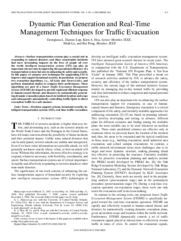 (PDF) Dynamic Plan Generation and Real-Time Management Techniques for ...