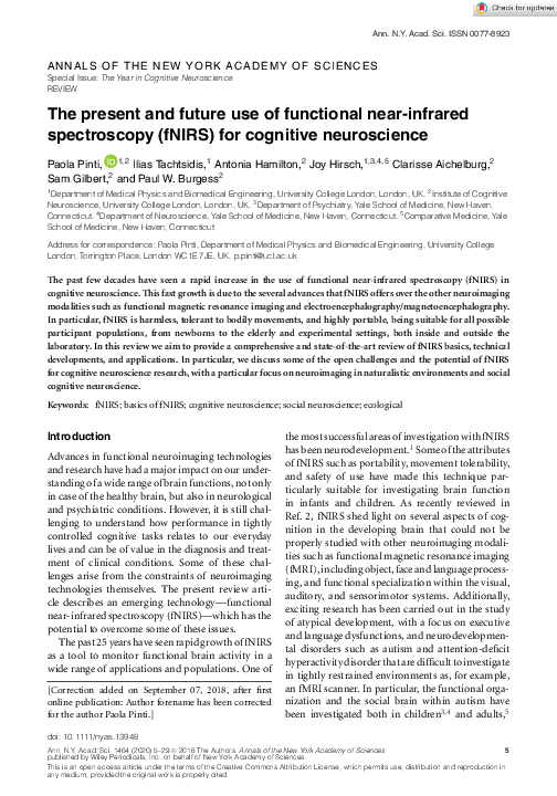 The present and future use of functional near-infrared spectroscopy ...