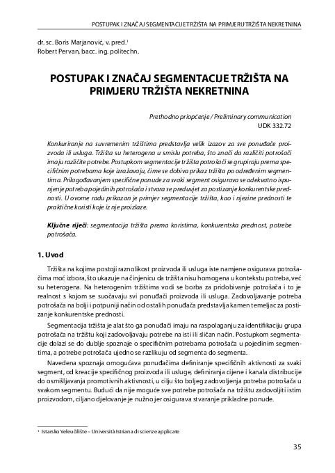 (PDF) Process and Importance of Market Segmentation on the Example of ...