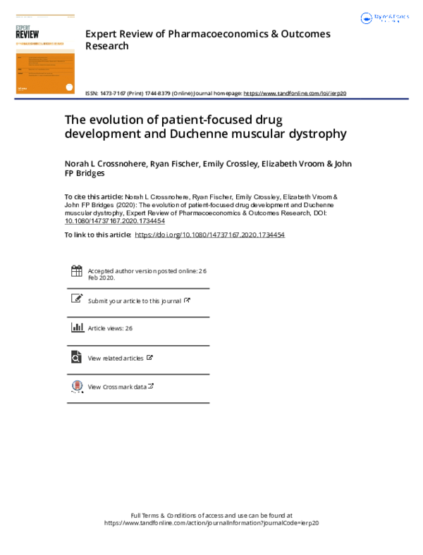 (PDF) The evolution of patient-focused drug development and Duchenne ...