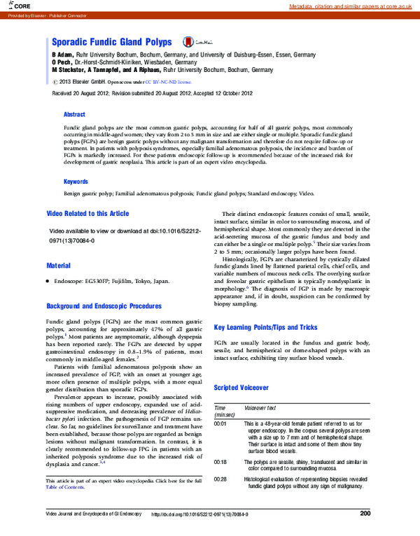 (PDF) Sporadic Fundic Gland Polyps