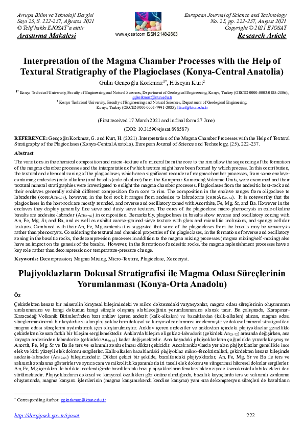 (PDF) Interpretation of the Magma Chamber Processes with the help of Textural Stratigraphy of ...