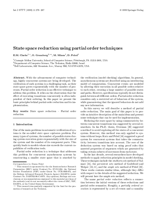 (PDF) State space reduction using partial order techniques