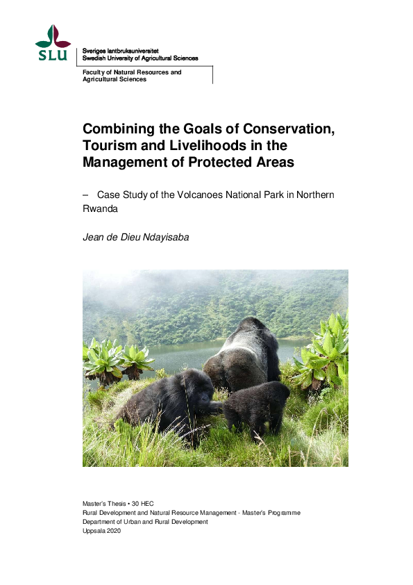 (PDF) Combining the goals of conservation, tourism and livelihoods in ...