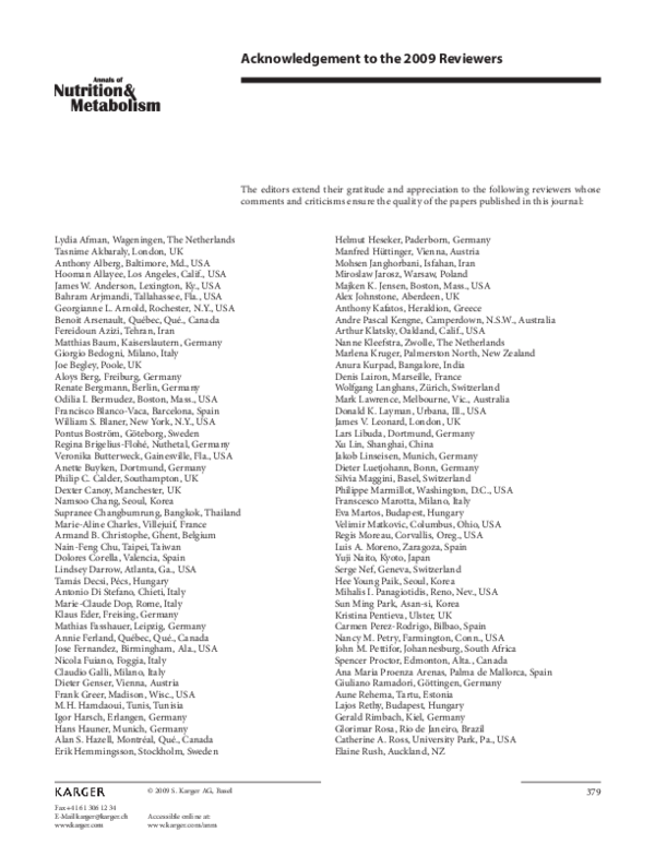 (PDF) Acknowledgement to the 2009 Reviewers | Mohamed Nabih - Academia.edu