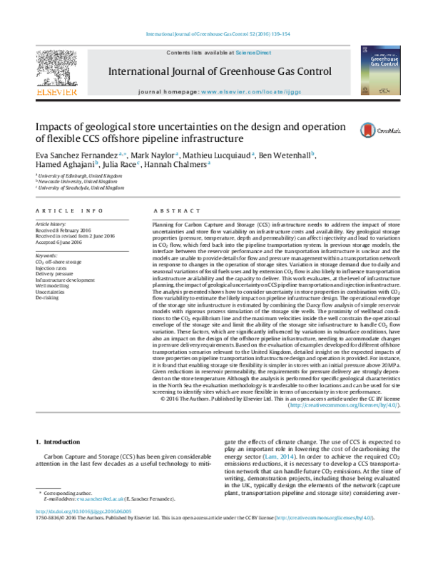 (PDF) Impacts of geological store uncertainties on the design and ...