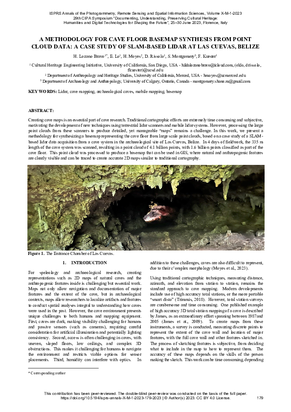 (PDF) A Methodology for Cave Floor Basemap Synthesis from Point Cloud ...